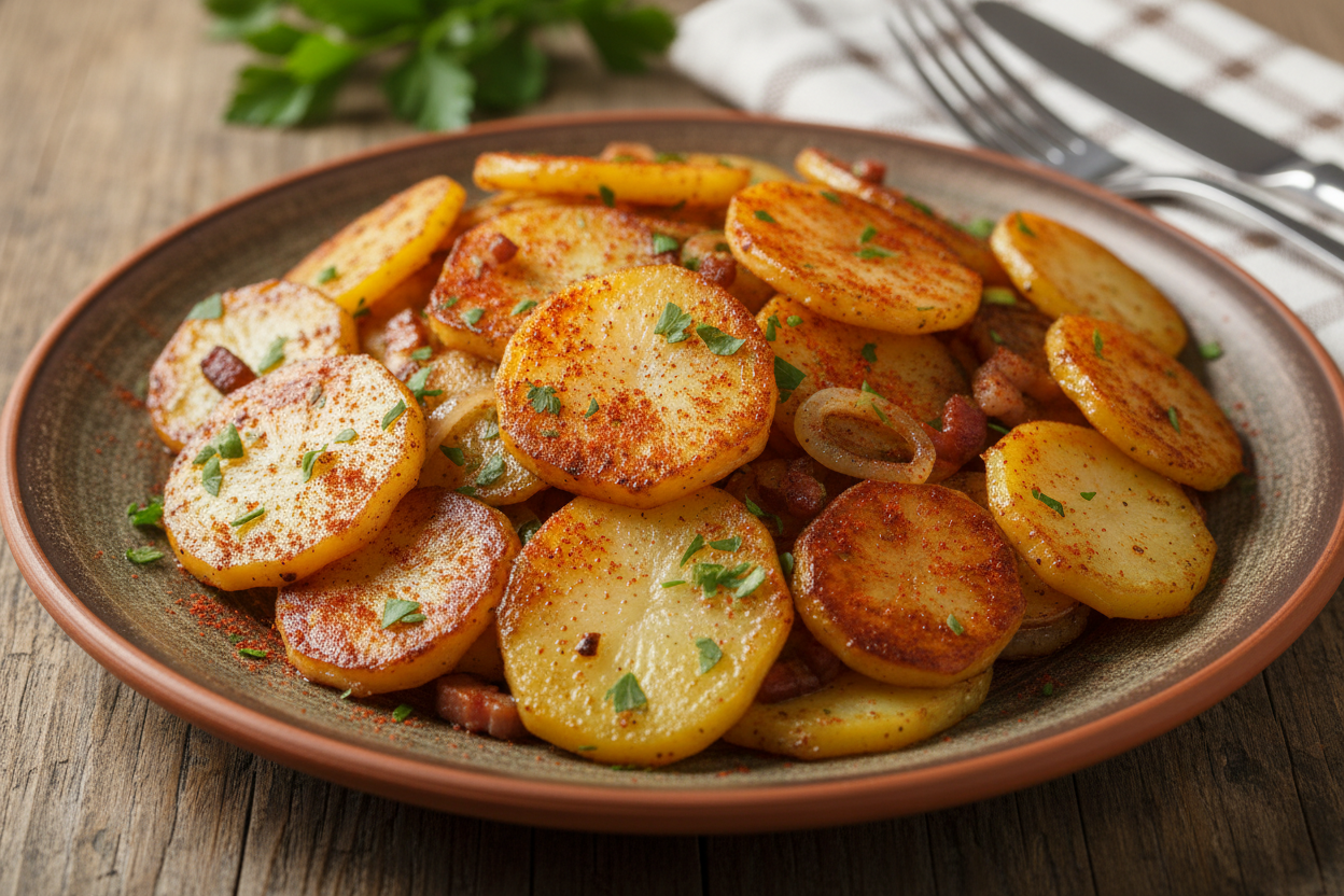 Bratkartoffeln mit Speck – Rezept mit Kumpel Gewürz – DER KLEINE BERGMANN